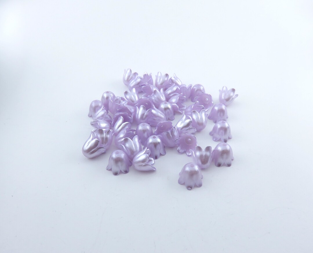 Purple Pakalana Flowers Loose Beads / DIY Lavender Pakalana Flowers ...