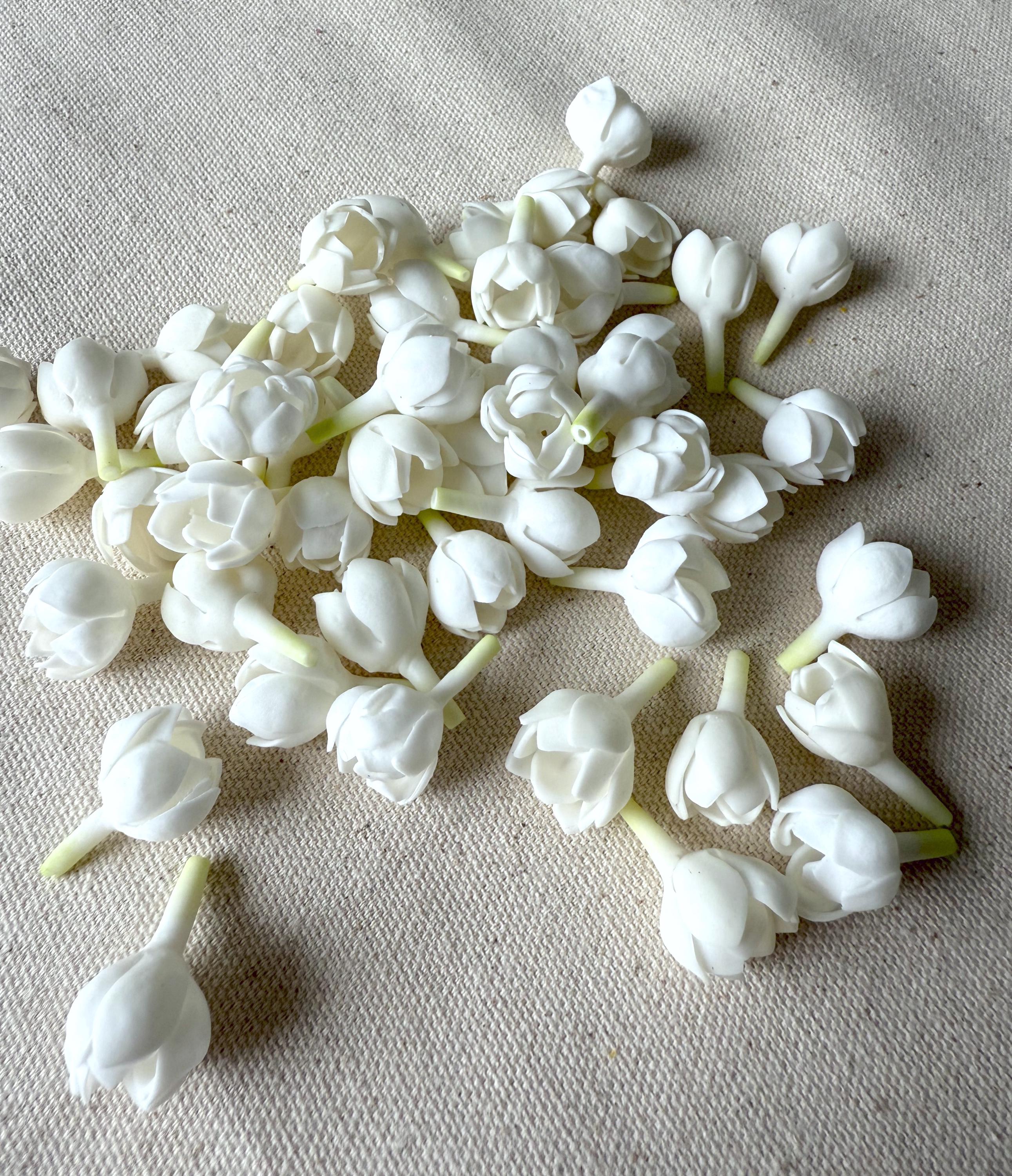 Half Bloom Pikake Clay Flowers, White Pikake, Pikake Clay Flowers for ...