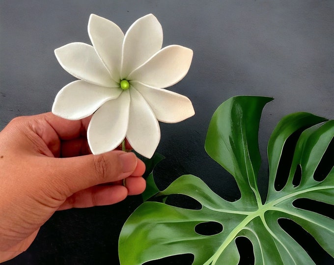 Large Tiare Foam Flower, Ear Flower / Tahitian Gardenia, Pinwheel Tiare ...