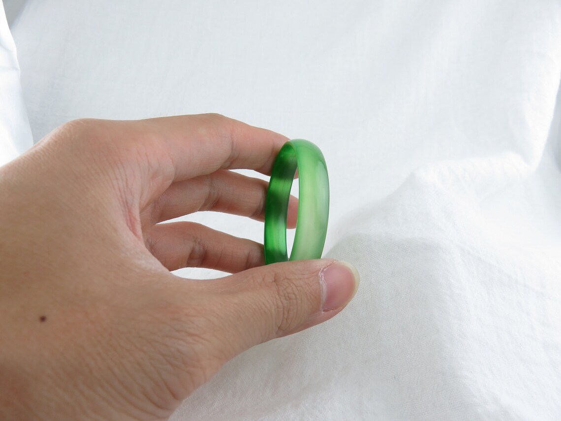 Green Jade Bangles for Kids, 5.5", Kid's Bangles / Apple Green Bangle ...