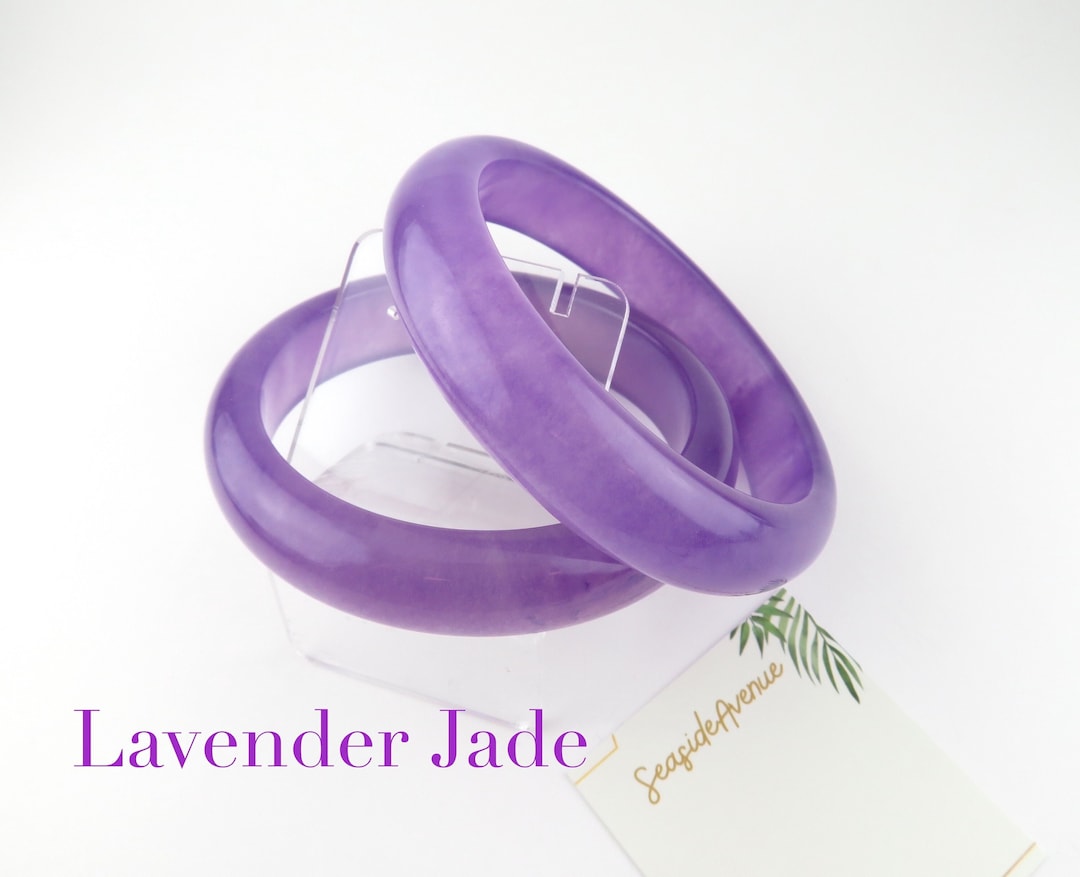 Purple Jade Bangle / Lavender Jade, Fits Size 7.5” and 8” - Etsy