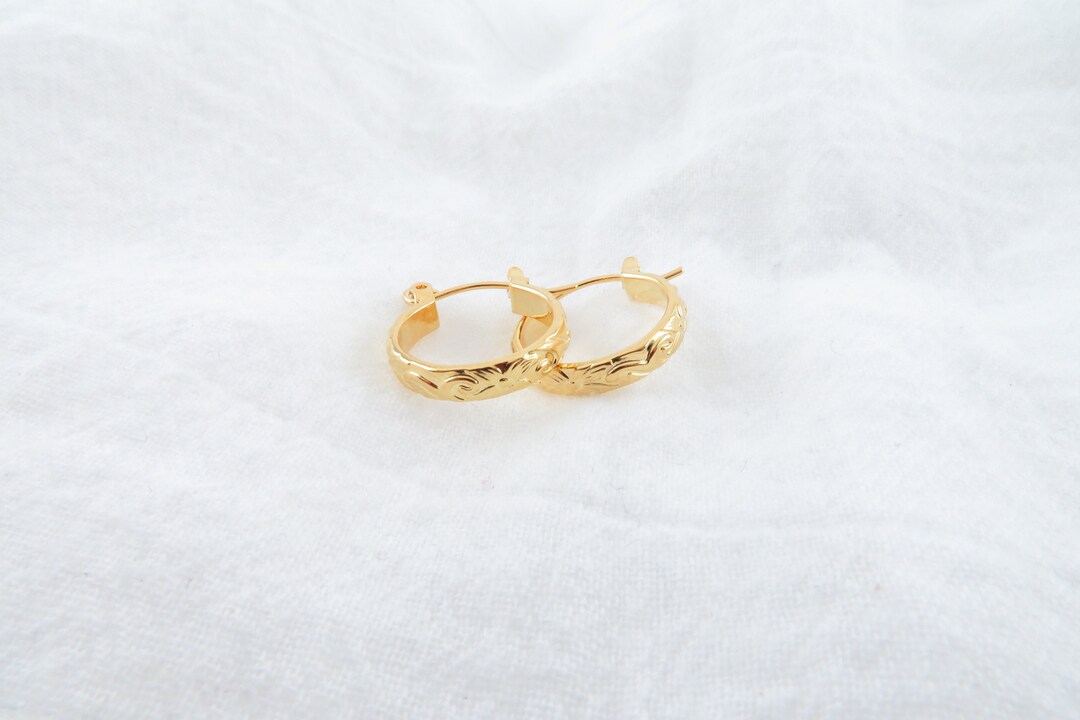3mm Huggies Small Hoop Earrings / 15mm Hoops Mini Cute Hawaiian ...