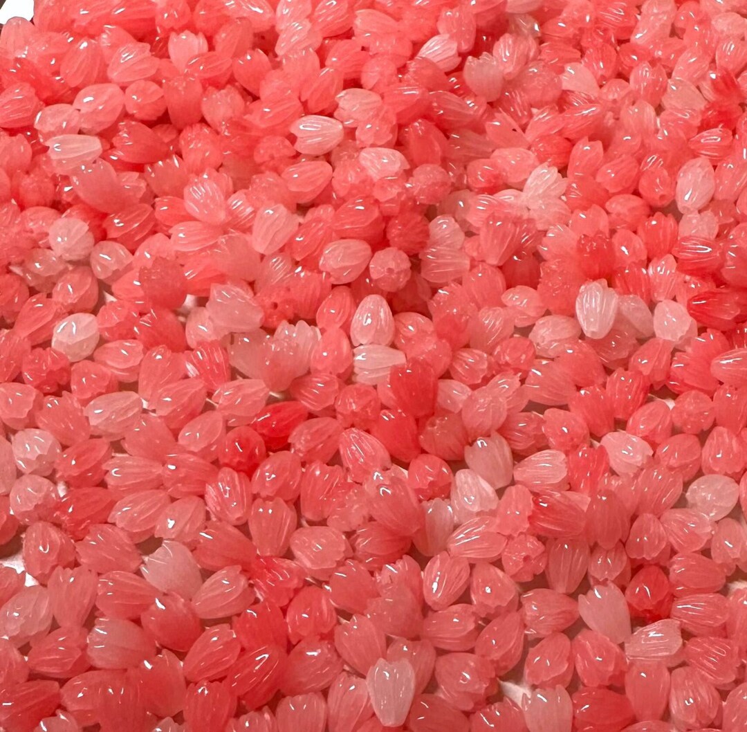 Translucent Pink Pikake Flower Beads / DIY Loose Beads Hawaiian Island ...