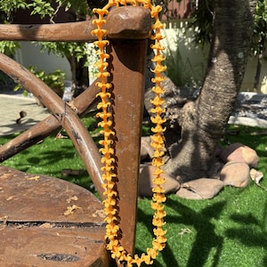 Handmade Natural Color Puakenikeni Flower Lei, Life-like Clay Flowers ...
