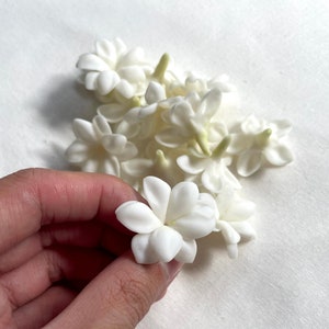 Blooming Pikake Clay Flowers, White Pikake, Pikake Clay Flowers for ...