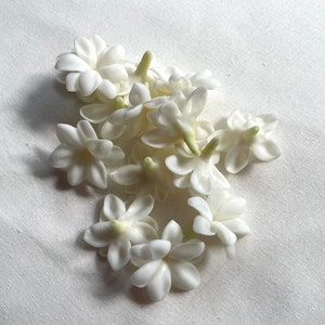 Blooming Pikake Clay Flowers, White Pikake, Pikake Clay Flowers for ...
