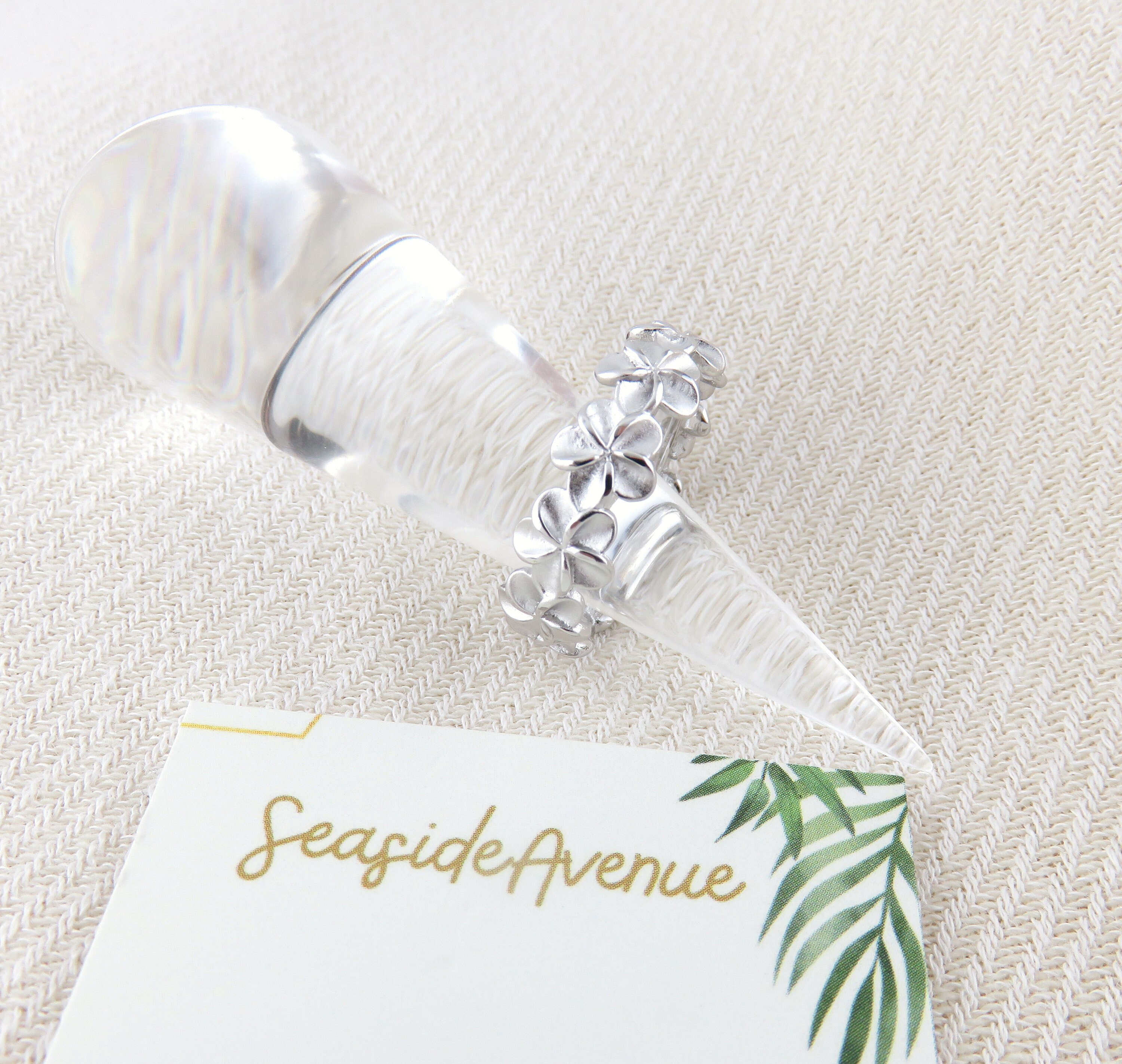 5mm Silver Plumeria Flower Band Lei Ring Minimalist Hawaiian - Etsy