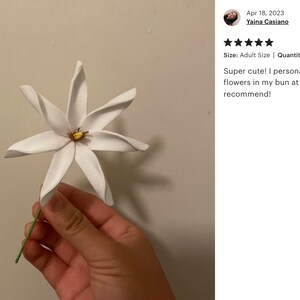 3" Tiare Foam Flower, Ear Flower, Tahitian Gardenia, Pinwheel Tiare ...