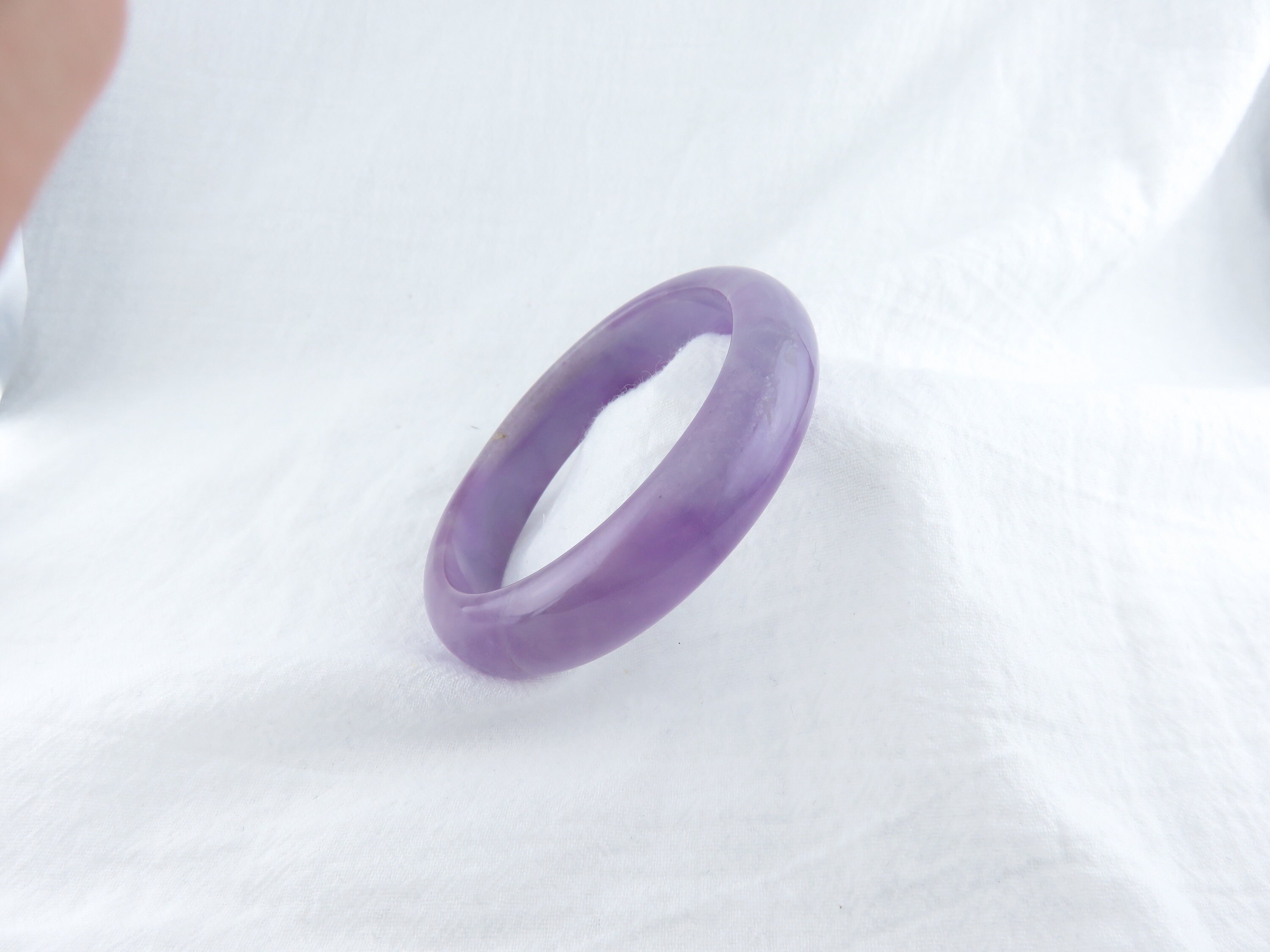 Natural Purple Jade Bangle, 7.5” 60.2 Mm, Grade A Real Jade, Burma Jade ...