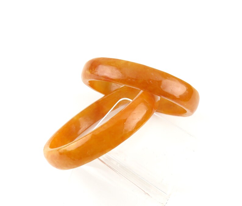 Orange Jade Bangles, Kid's Bangles / 10mm Thickness, Orange Jade for ...