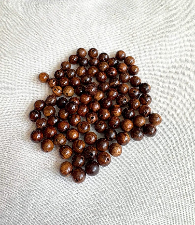 Walnut Wood Beads Center Drilled Loose Beads 100 Pcs / Rondelle Wood ...