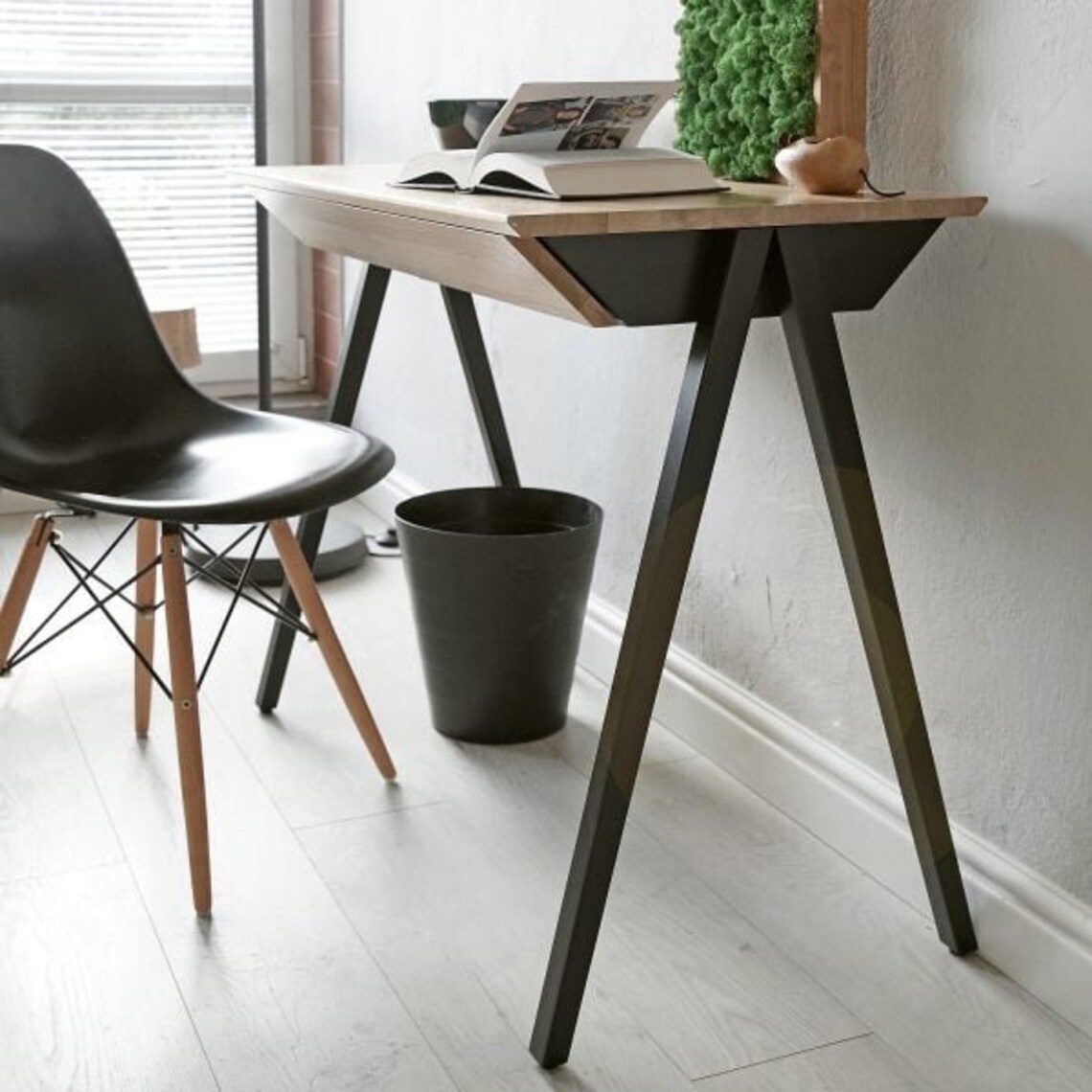 Office Desk Bureau Small Computer Table Made of Oak School - Etsy