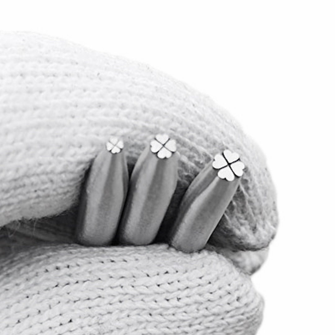 Four-leaf Clover Steel Punches: Lucky Metal Stamping Tool Set (2mm, 3mm ...