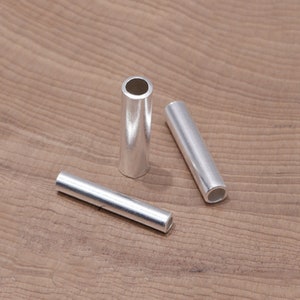 9999 Round Sterling Silver Tube Beads for DIY Jewelry Making ...