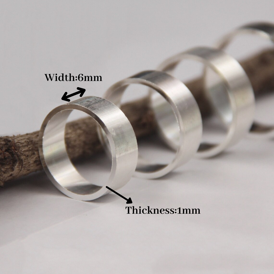 999 Fine Silver Flat Ring Blanks, No Solder Joint - Etsy