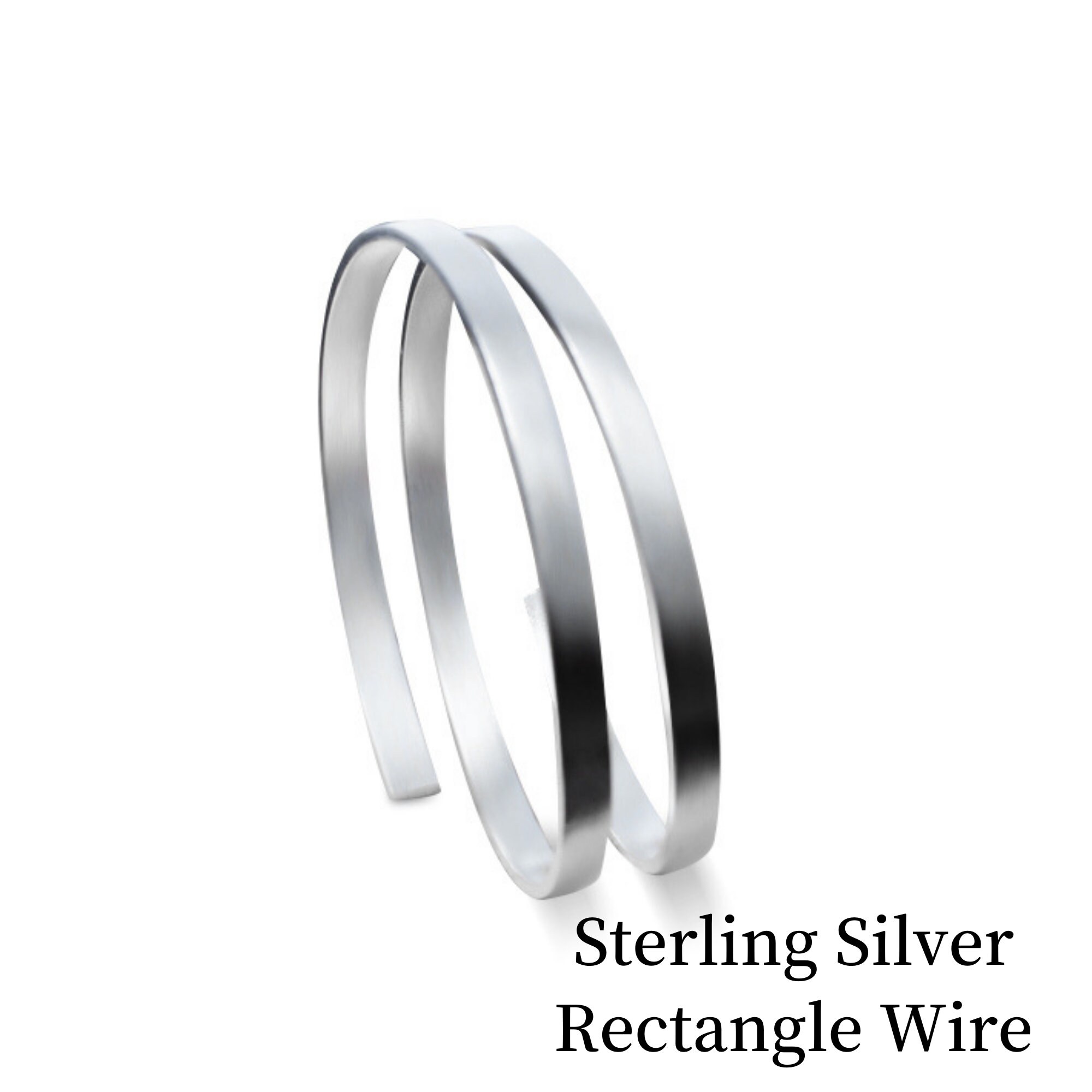 925/999 Sterling Silver Rectangle Wireflat Wiresoft Half - Etsy