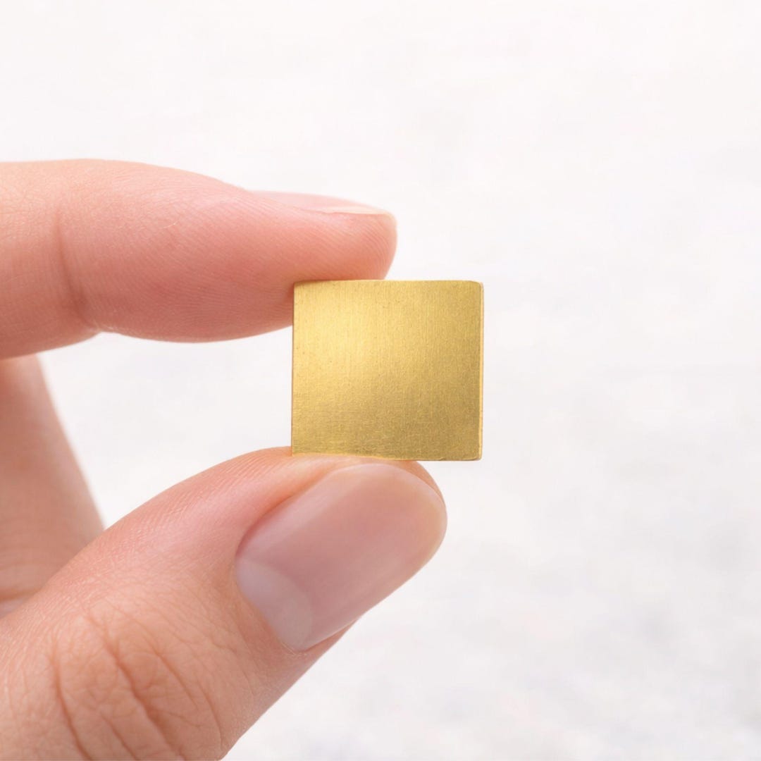 Small Raw Brass Square Blanks for Jewelry Making, Stamping, Engraving ...