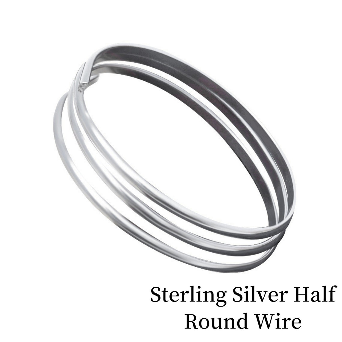 925/999 Pure Sterling Silver Half Round Wired Shape Wiresoft - Etsy
