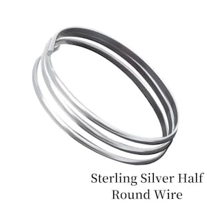 925/999 Pure Sterling Silver Half Round Wire,d Shape Wire,soft Half ...