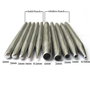 Steel Punches Hollow and Solid Punch Metalstamp, Stamping, Chasing ...