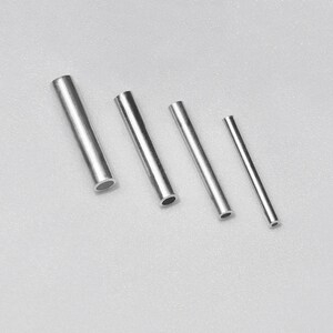 9999 Round Sterling Silver Tube Beads for DIY Jewelry Making ...