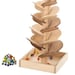 Rainbow MARBLE TREE - Natural Wood Marble Run Toy With Glass Marbles ...