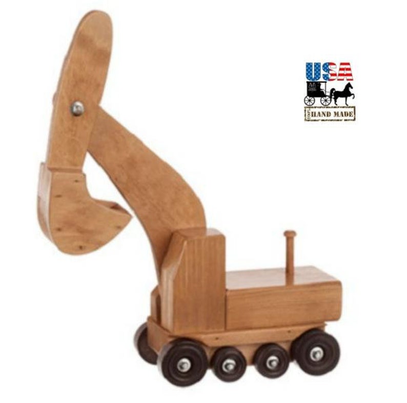 EXCAVATOR WOOD TOY Handmade Construction Shovel Bucket Truck - Etsy