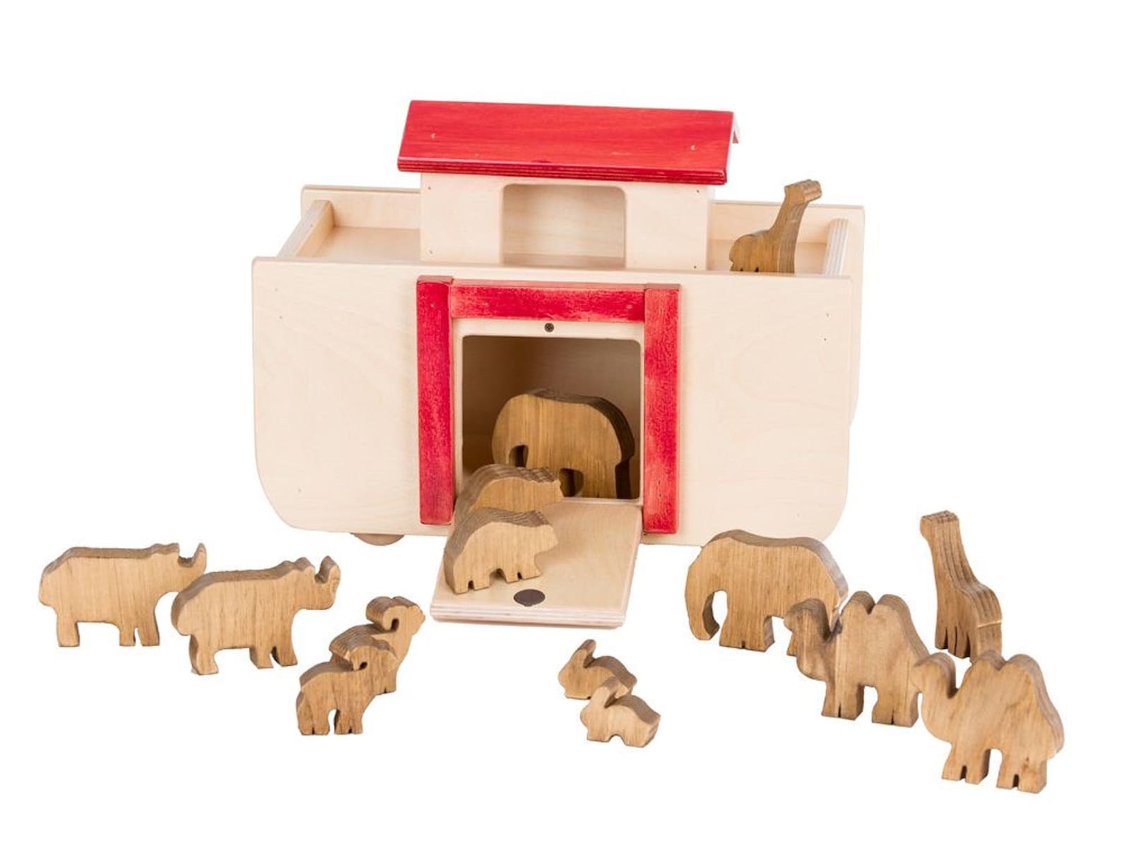 Noahs Ark Play Set Classic Wooden Bible Story Toy | Etsy