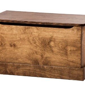 Wood Toy Box Natural Stain USA Handcrafted Playroom Storage - Etsy