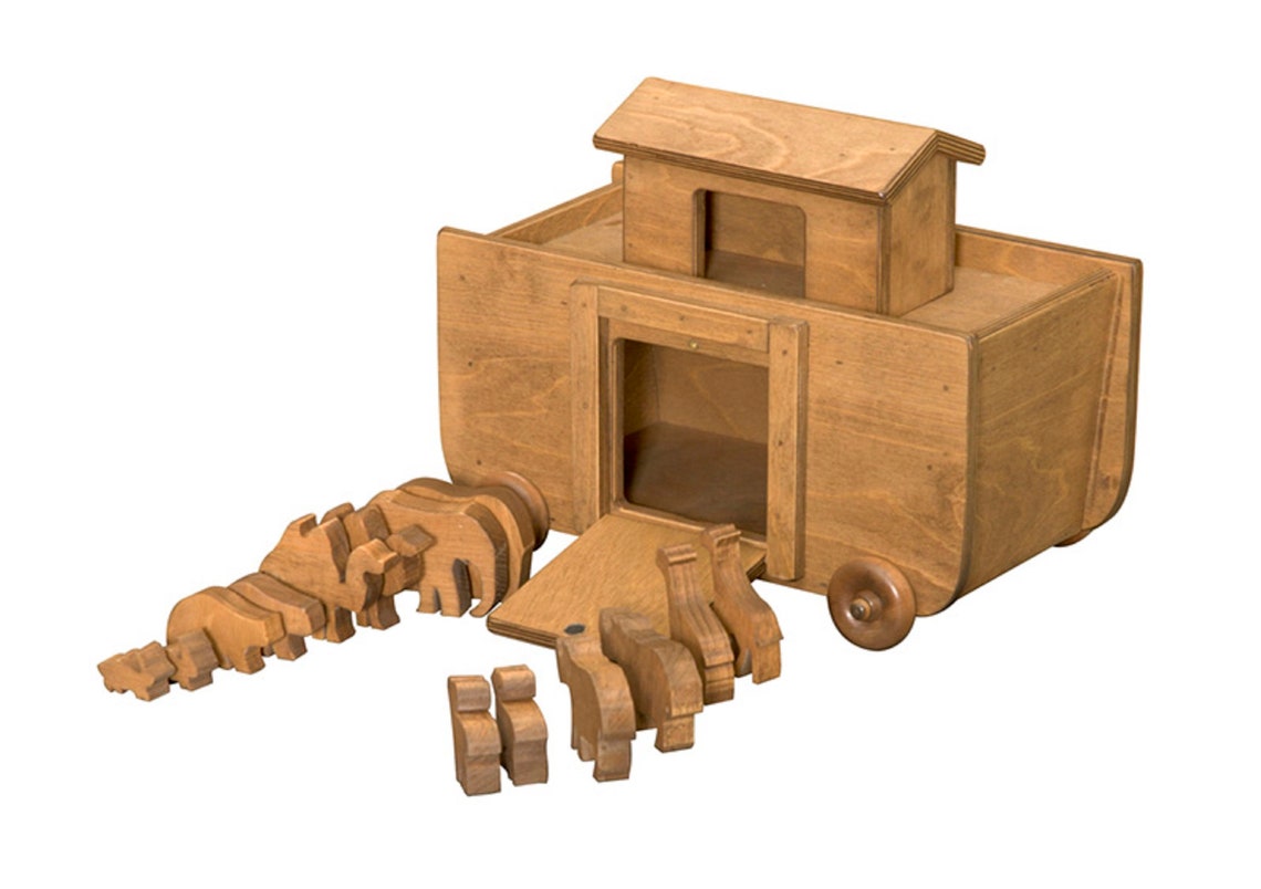 Noahs Ark Play Set Classic Wooden Bible Story Toy - Etsy