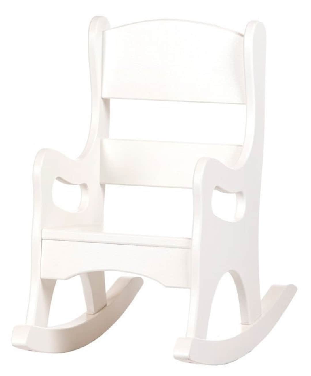 Preschool Rocking Chair, White Toddler Rocker Made in the USA Heirloom ...