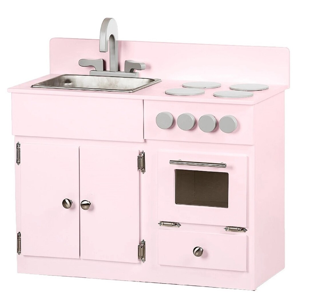 Pink toy kitchen set store