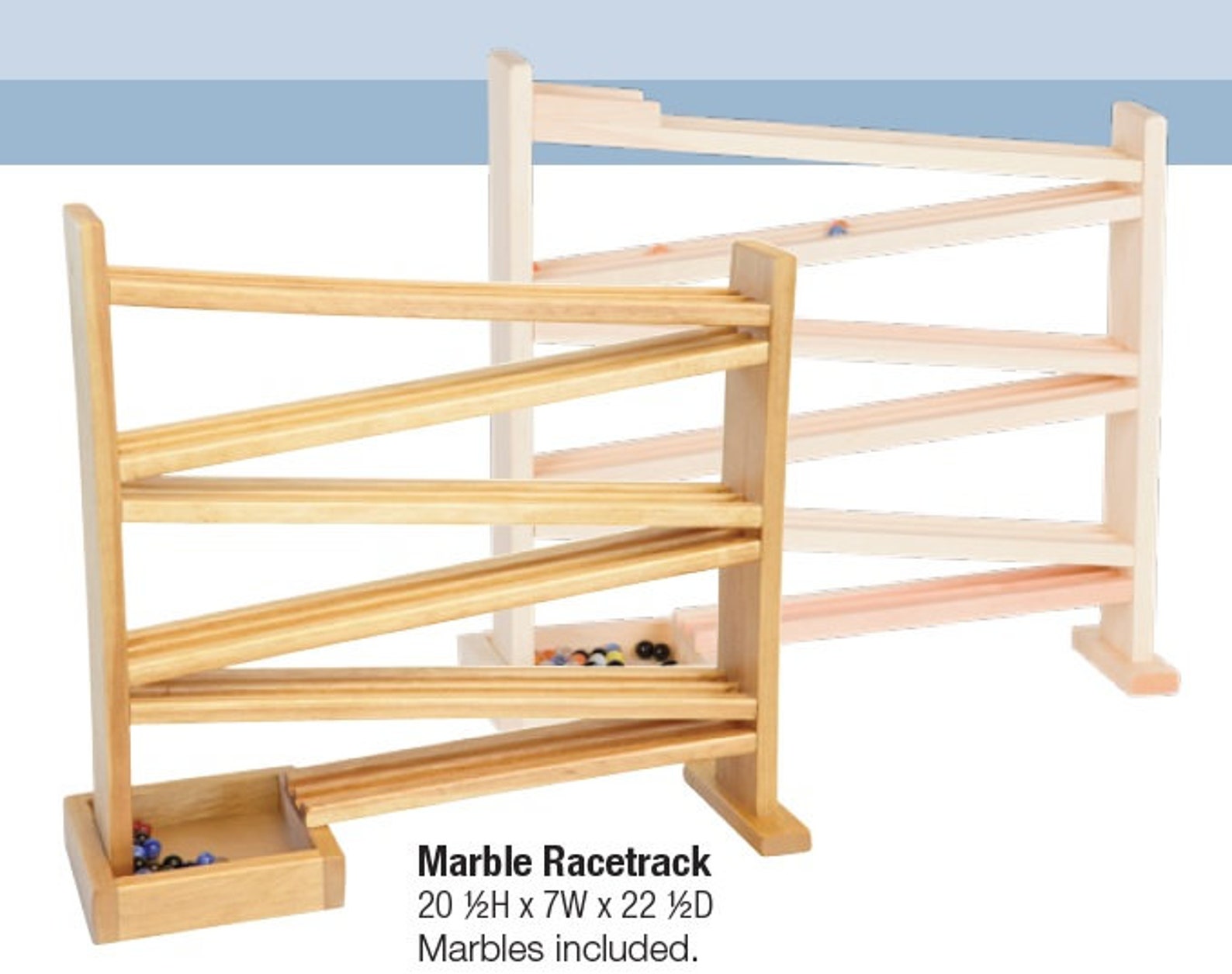 MARBLE RACETRACK Dual Race Track With Glass Marbles - Etsy