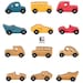 Handmade Wood Car Set: Classic & Race Cars, USA Made - Etsy