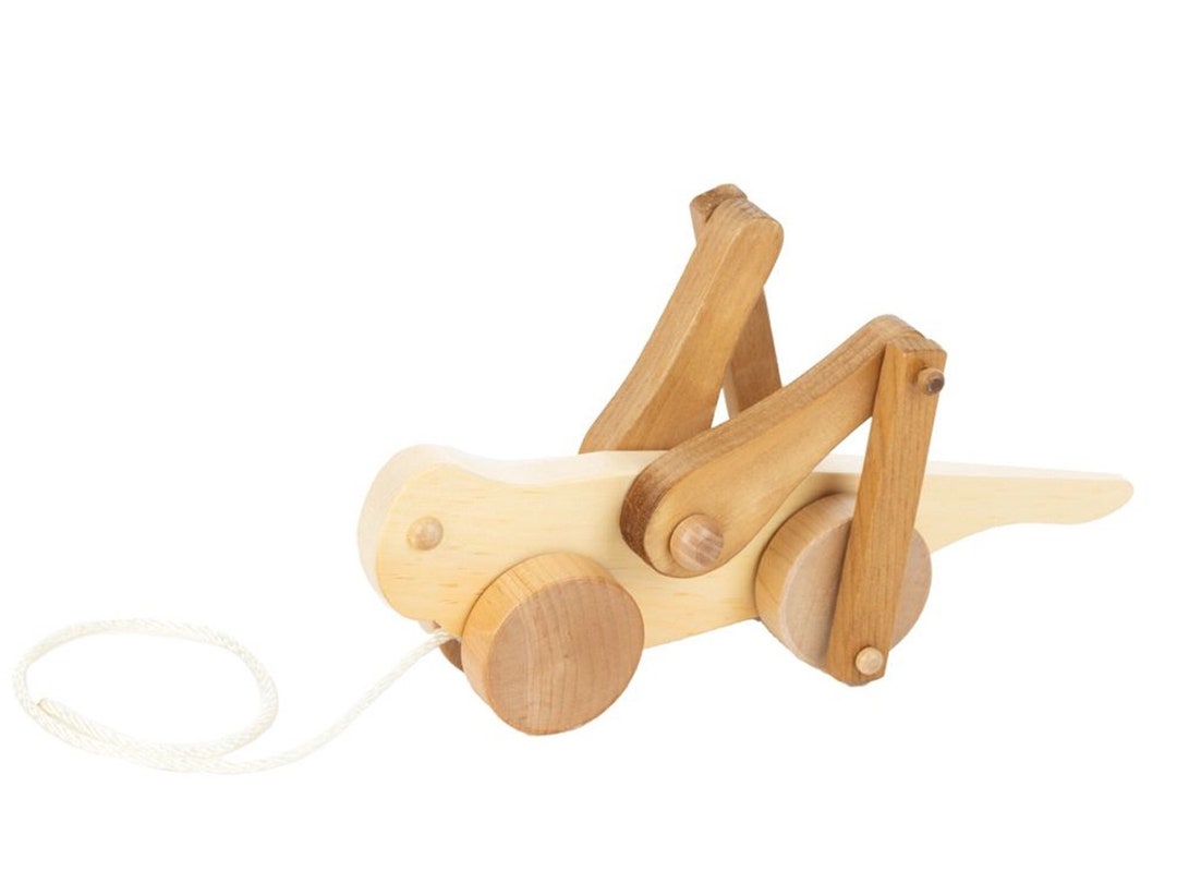Amish Handmade Wood Grasshopper Pull Toy: Classic Learning Toy - Etsy