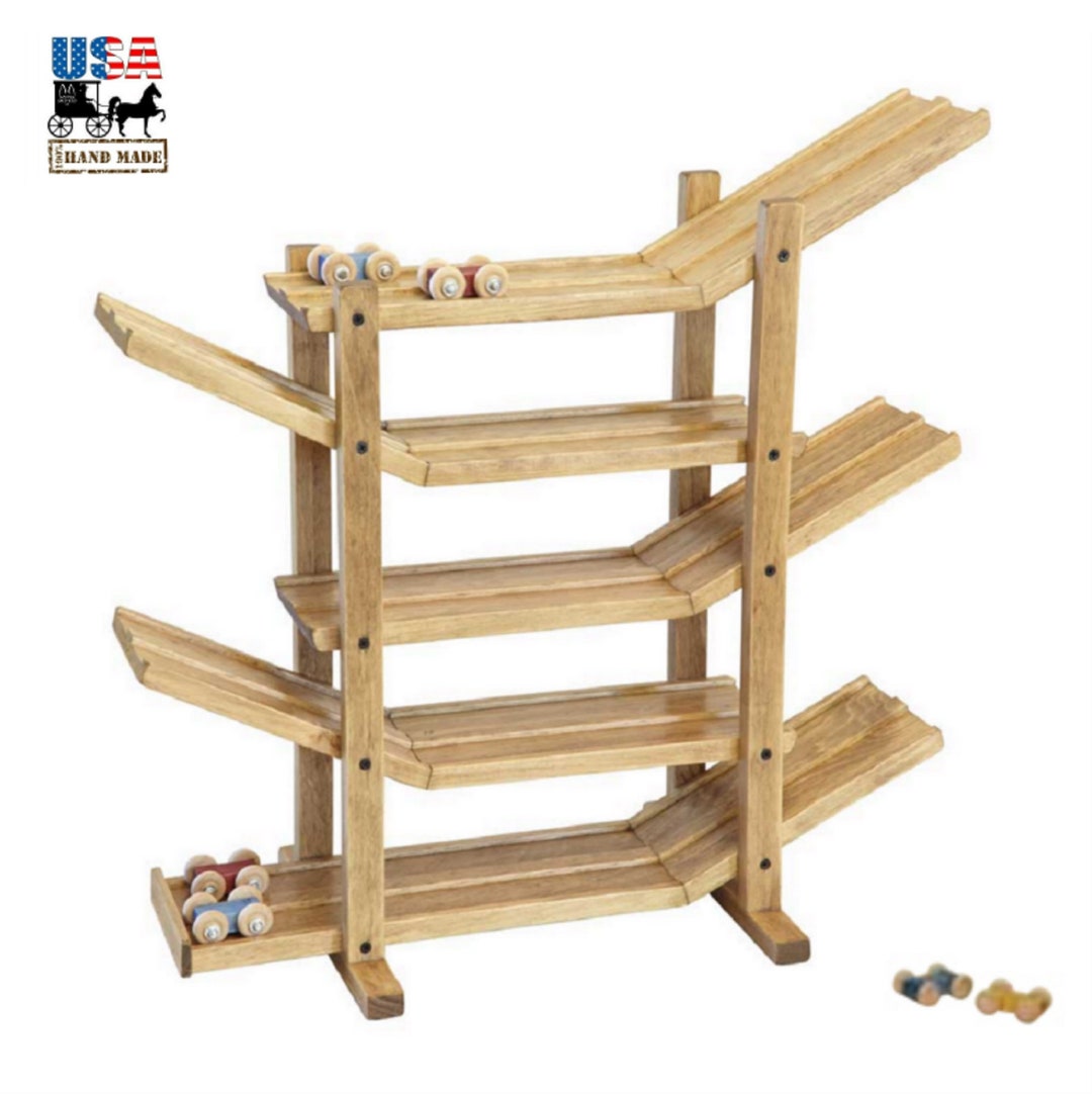 Classic FLIP CAR Race Track - Handmade Wood Toy With Cars USA - Etsy