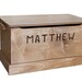Wood Toy Box Natural Stain USA Handcrafted Playroom Storage - Etsy