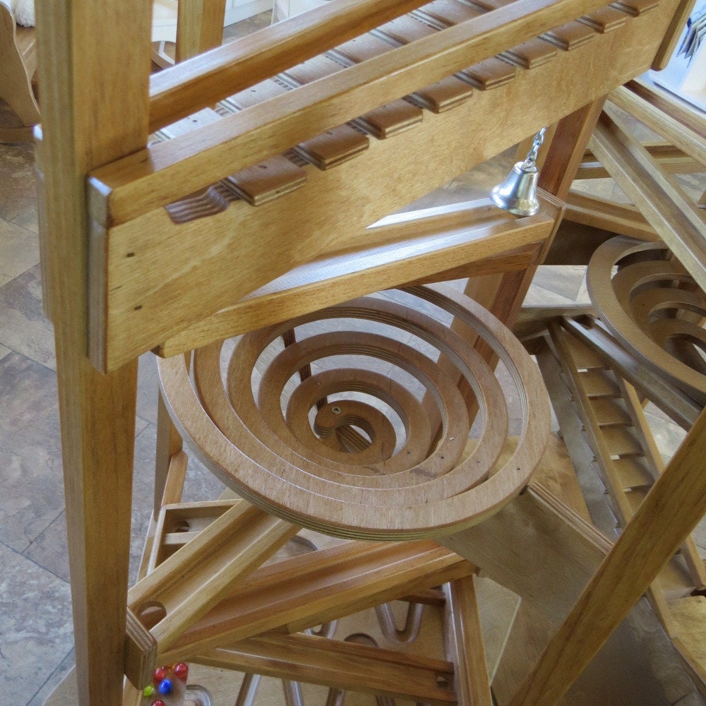 Large MARBLE PYRAMID Run Natural Finish Handmade Wood - Etsy