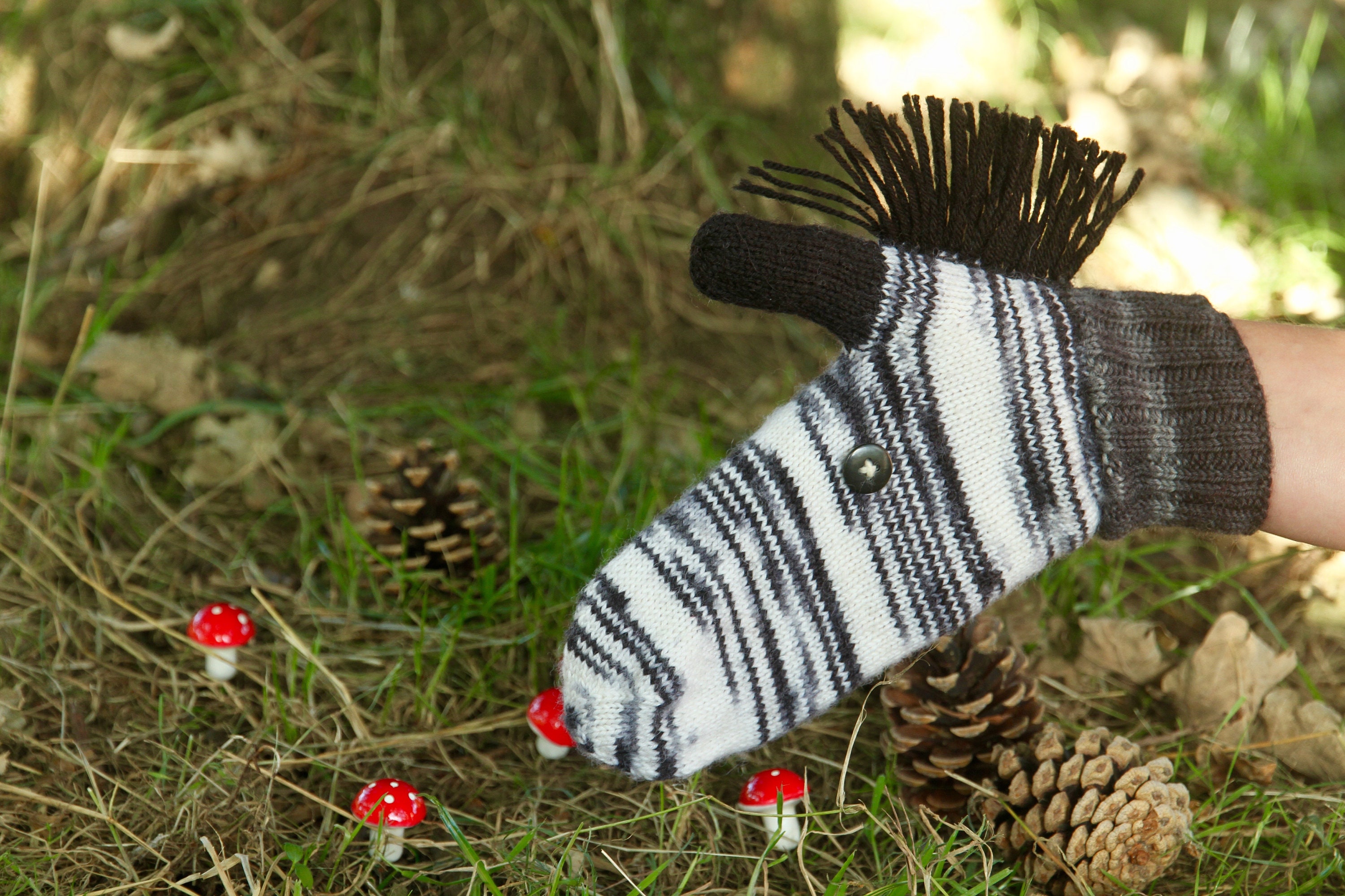 Zooey Zebra Unicorn Mittens Pattern, Knitted Mittens, Kid's Mittens ...
