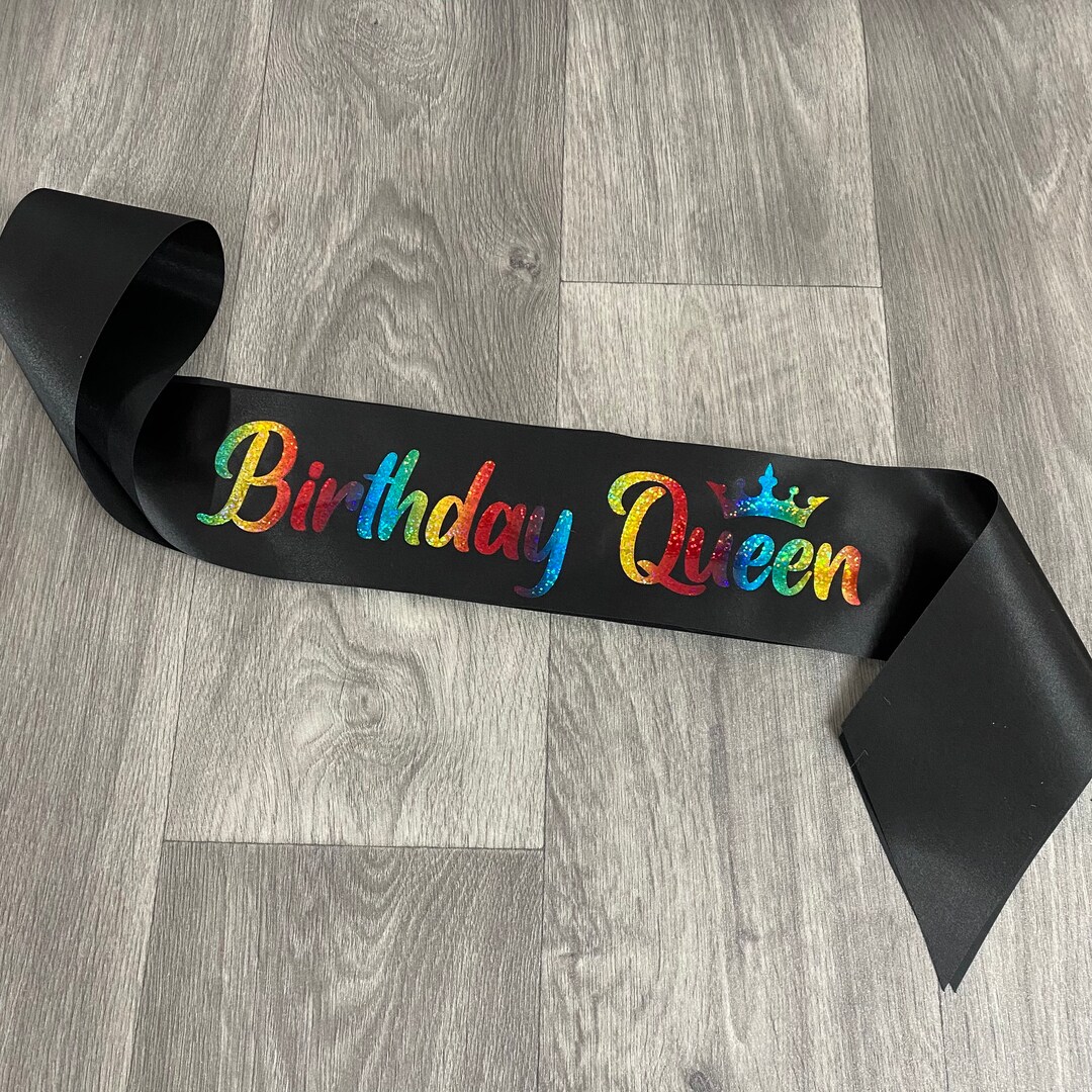 Personalised Birthday Sash, Rainbow Sash, Birthday Girl Sash, Birthday ...