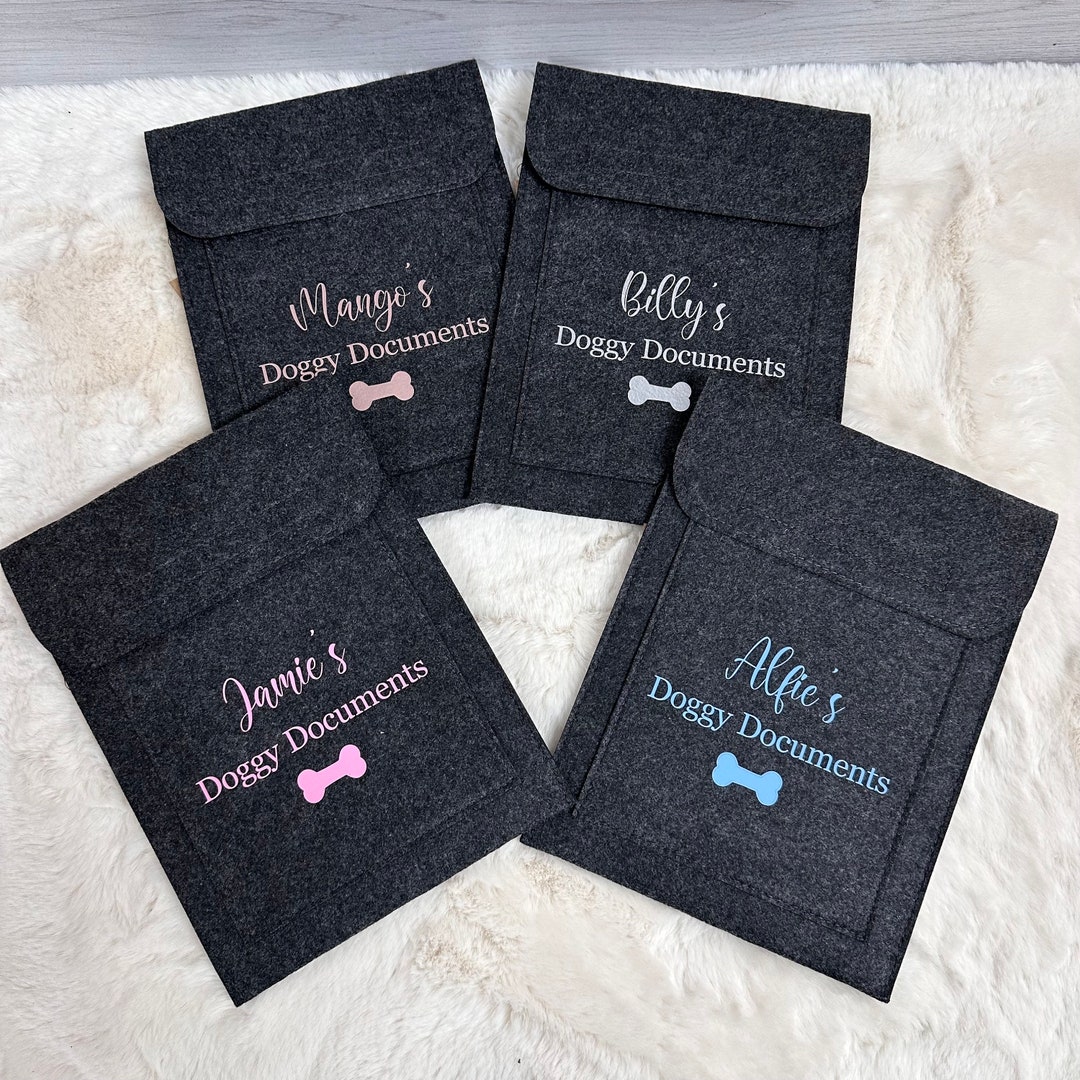 Personalised Pet Document Folder, Custom Made, Vet Notes, Dog Document ...