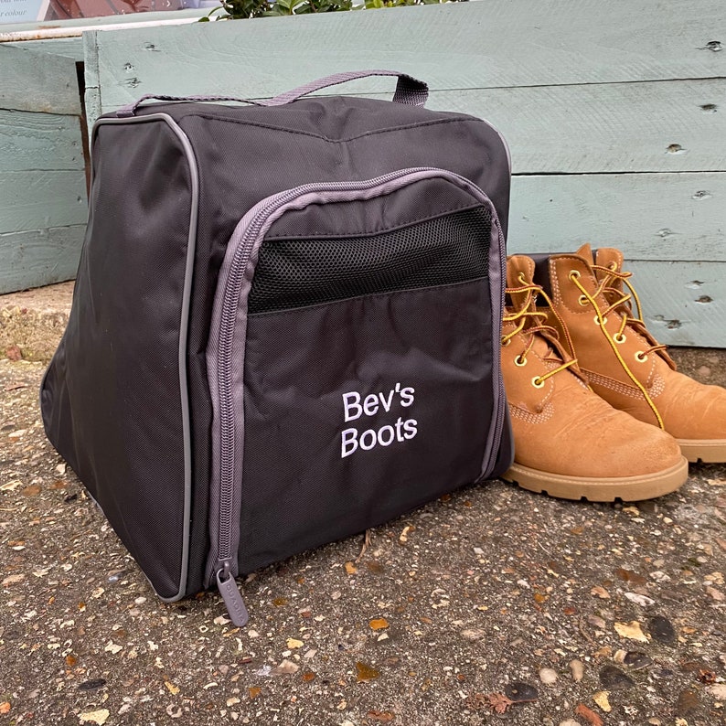 Personalised Hiking Boot Bag Embroidered Name Personalised - Etsy UK