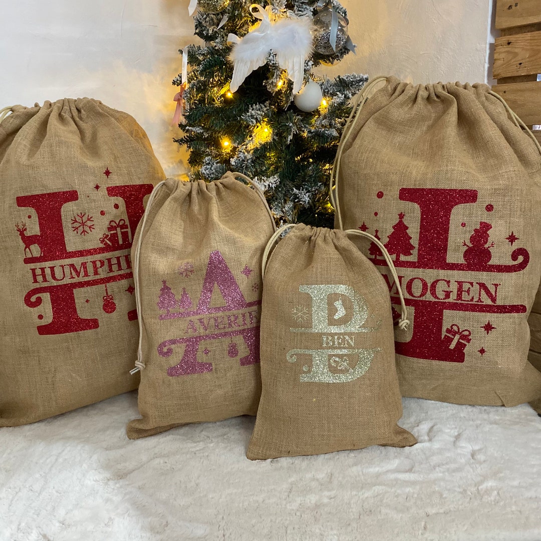 Personalised Santa Sack, Personalised Christmas Sack, Custom Burlap ...