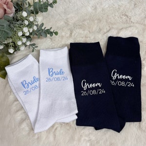 Personalised Wedding Socks, Bride & Groom Socks, Wedding Day Socks - Etsy UK