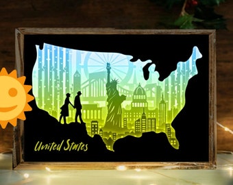 New York Shadow Box - Etsy