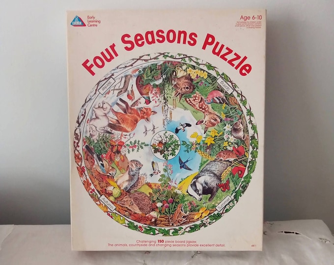 Vintage 1980s Four Seasons Jigsaw Puzzle Early Learning Centre ELC 150 ...