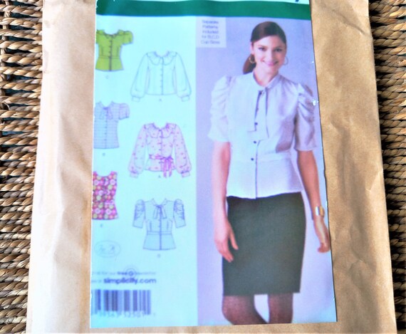 New Simplicity Sewing Pattern 2501 Smart Preppy Blouses 6 - Etsy