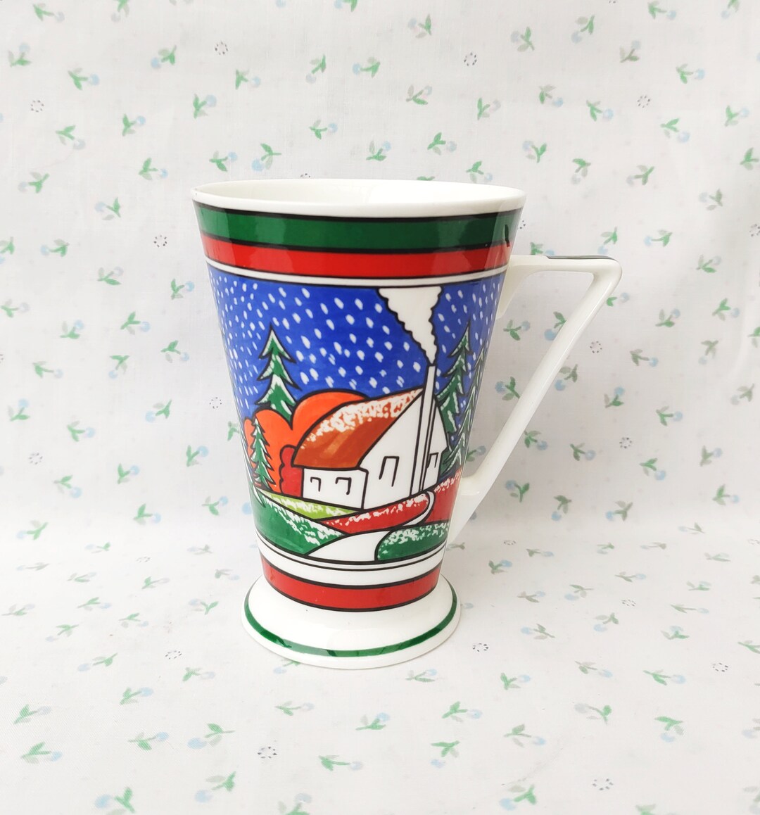 Rare Vintage Art Deco Style Mug Cup Beaker Ho Ho Ho Wren Giftware ...
