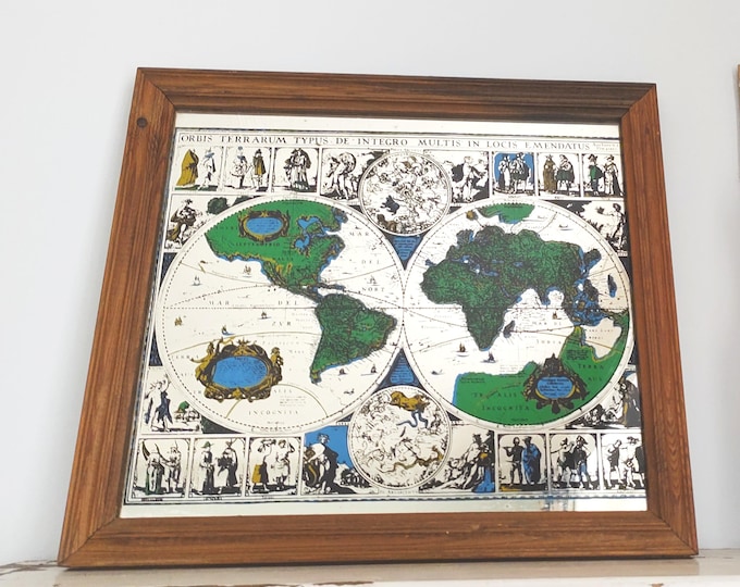 Vintage 1970s Roman Orbis Terrarum Typus De Integro Multis in Locis Map ...