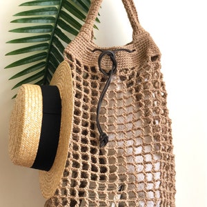 Handmade Jute Net Beach Bag Farmers Market Bag | Etsy